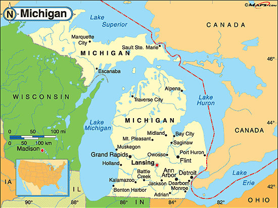 Michigan | Fakta om Michigan | Amerikanska Stater
