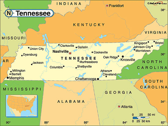 Tennessee | Fakta om Tennessee | Amerikanska Stater